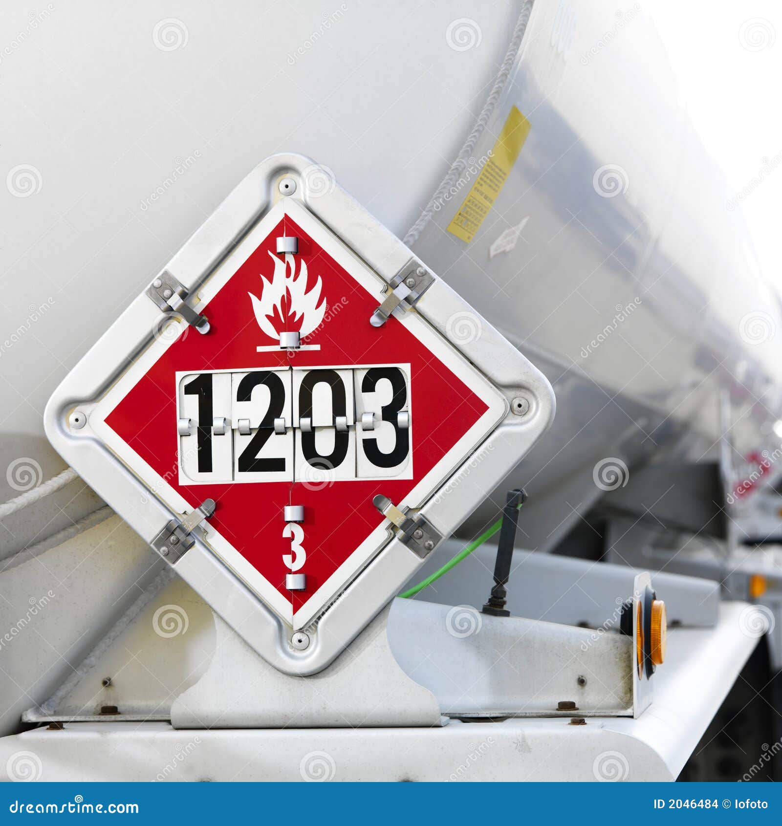 Flameable sign on tanker. stock photo. Image of photograph - 2046484