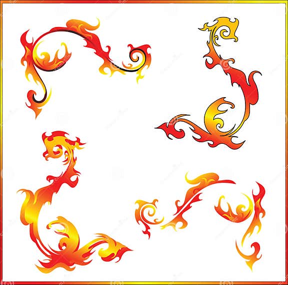 Flamed swirls stock vector. Illustration of label, exploding - 1949184