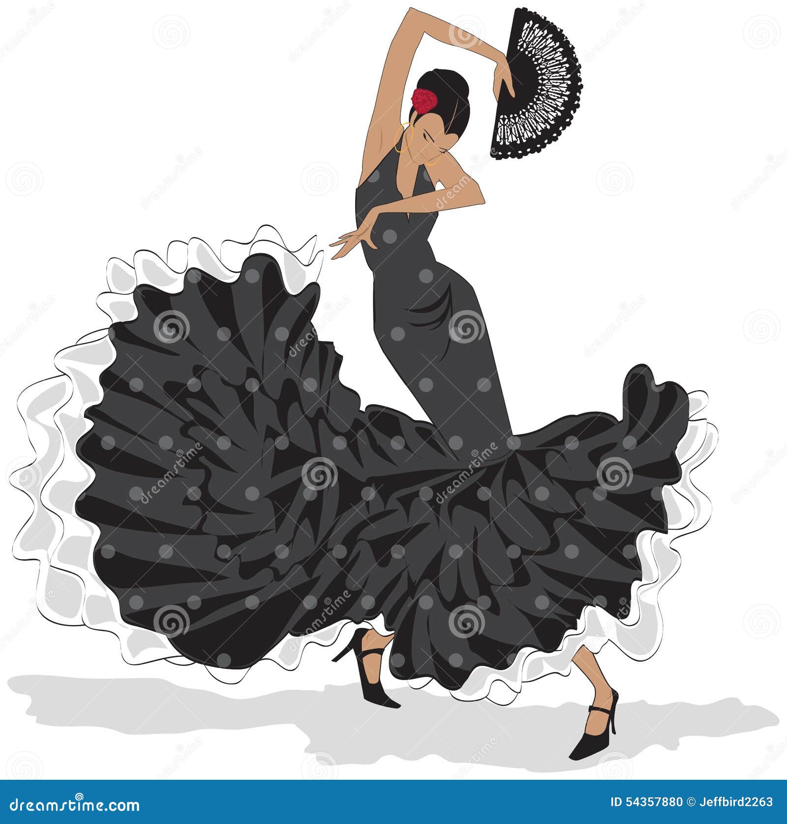 Flamenco Dancer. Spanish Food Illustration Illust Cartoon Vector ...