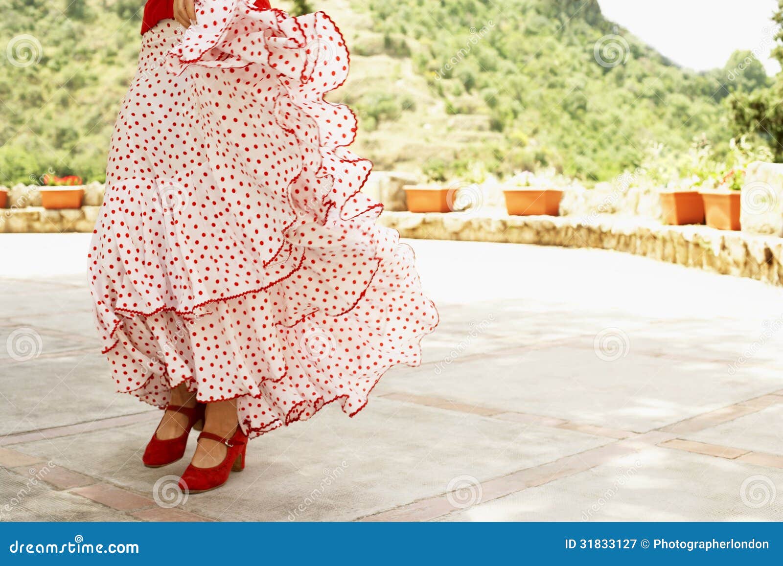 Flamenco Dancer Dancing Outdoors Stock Image - Image of spain, activity ...