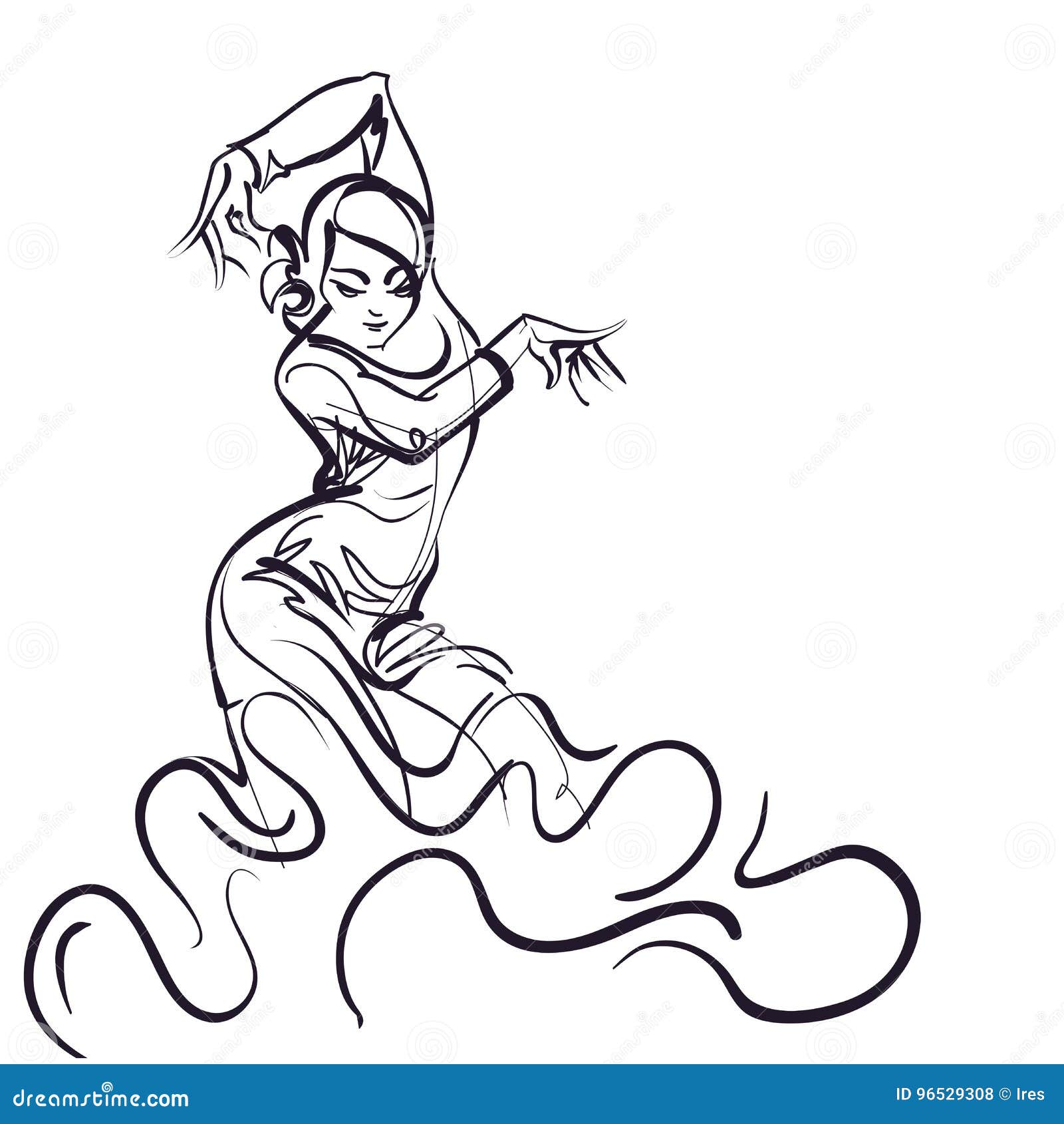 Flamenco Dancer In Expressive Impressive Pose Vector Illustration ...
