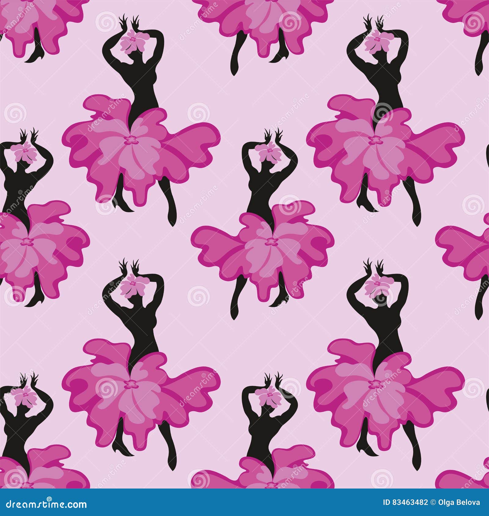 Flamenco dancer pattern stock vector. Illustration of spanish - 83463482