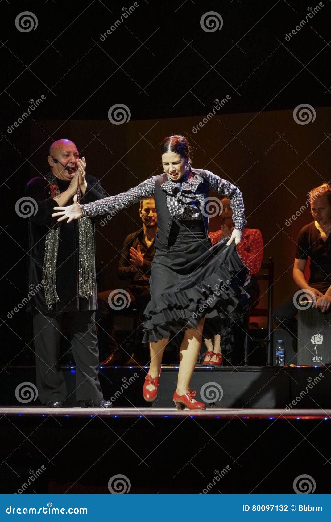 Flamenco Dancer Performing on Stage in Barcelona, Spain. Editorial ...