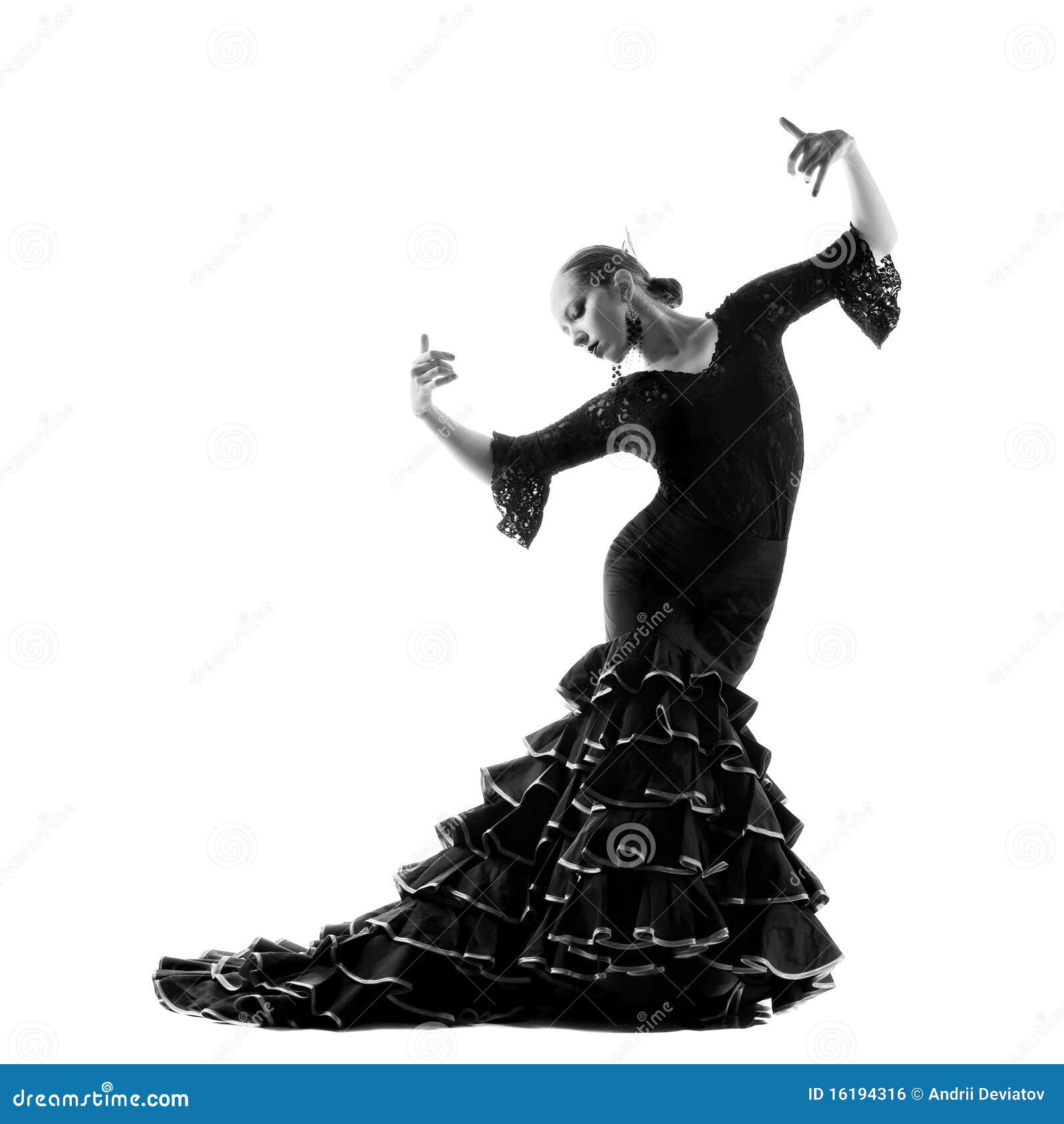 Flamenco Dancer Silhouette Royalty Free Stock Image - Image: 16194316
