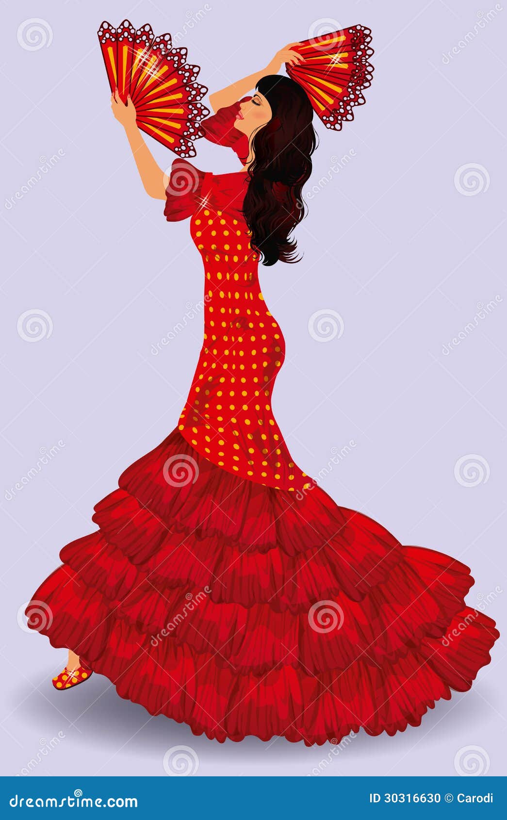 Flamenco Dancer. Spanish Girl Stock Vector - Illustration of clothing ...