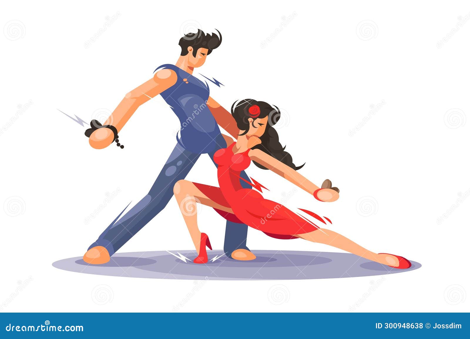 Flamenco Dancers in Action stock illustration. Illustration of ...