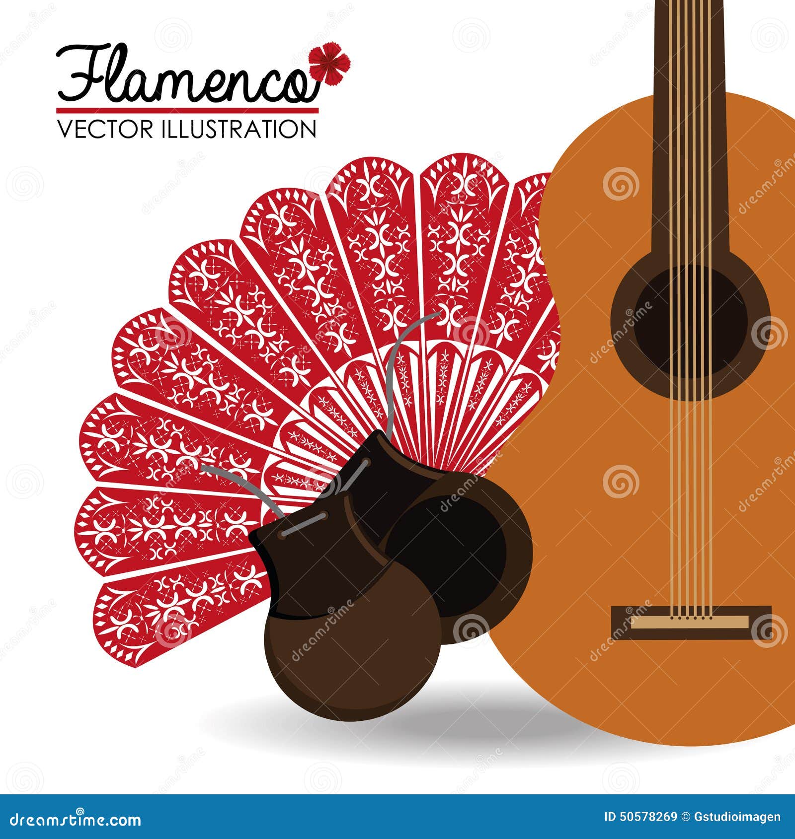 Flamenco Design, Vector Illustration. Stock Vector - Illustration of ...