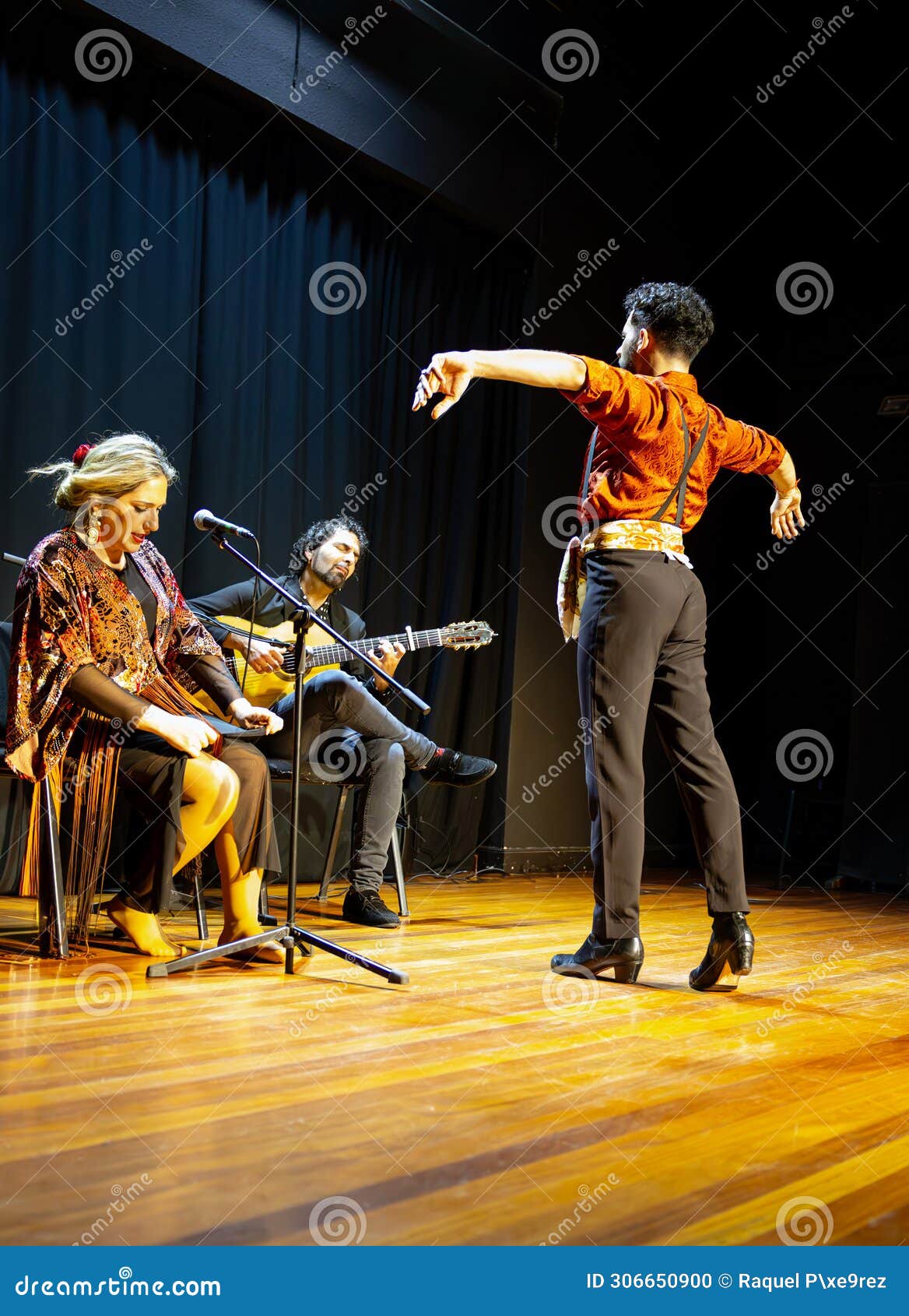 Flamenco Ensemble: Dancer Leading Performance with Musicians, Copy ...