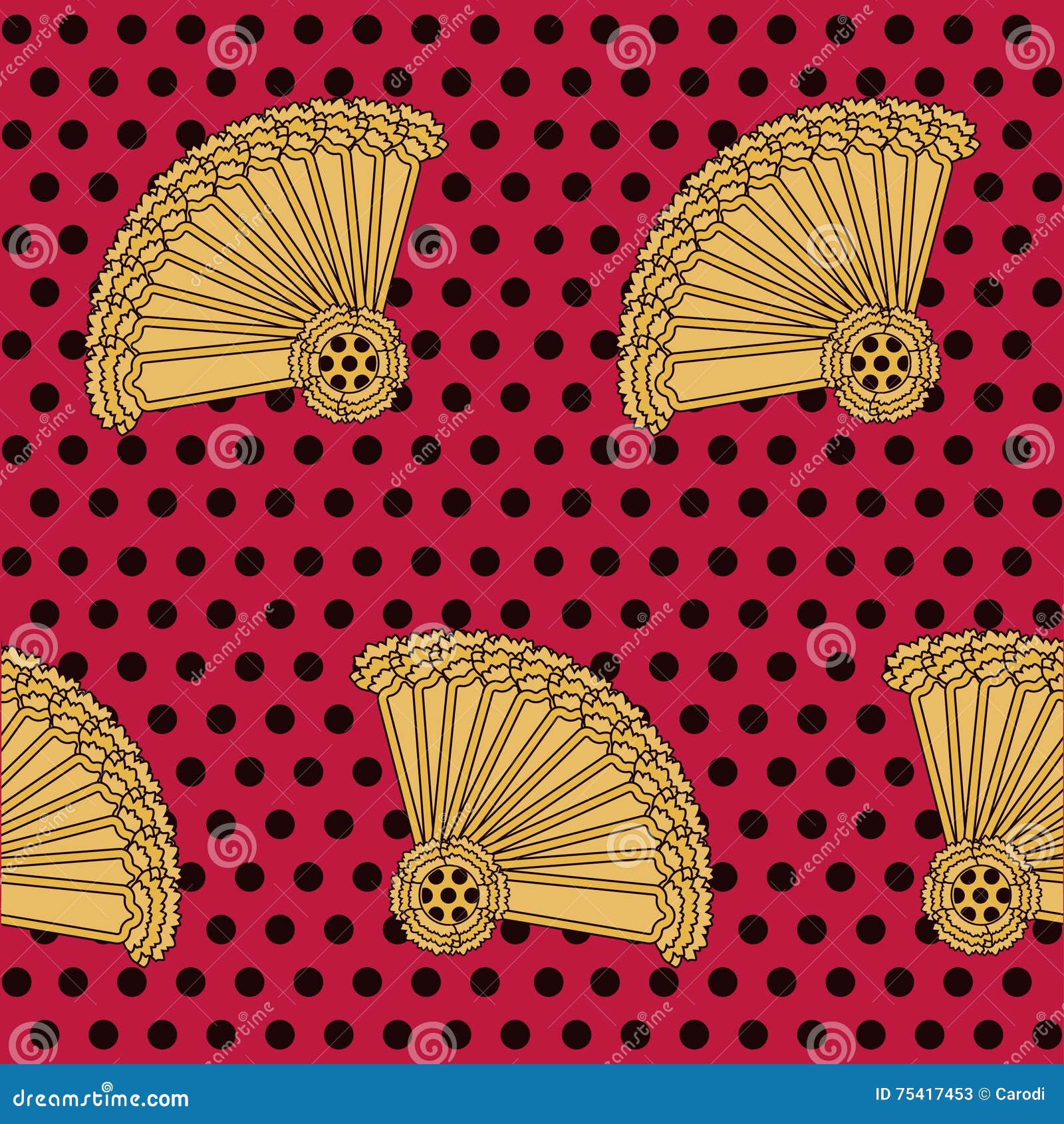 Flamenco Seamless Pattern, Vector Stock Vector - Illustration of ...