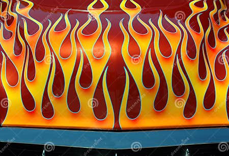 Flames stock image. Image of detail, paint, vintage, muscle - 1008509