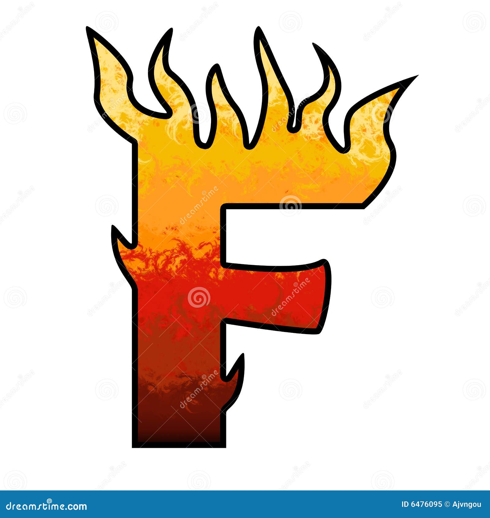 Flames Alphabet Letter F stock illustration. Illustration of read - 6476095