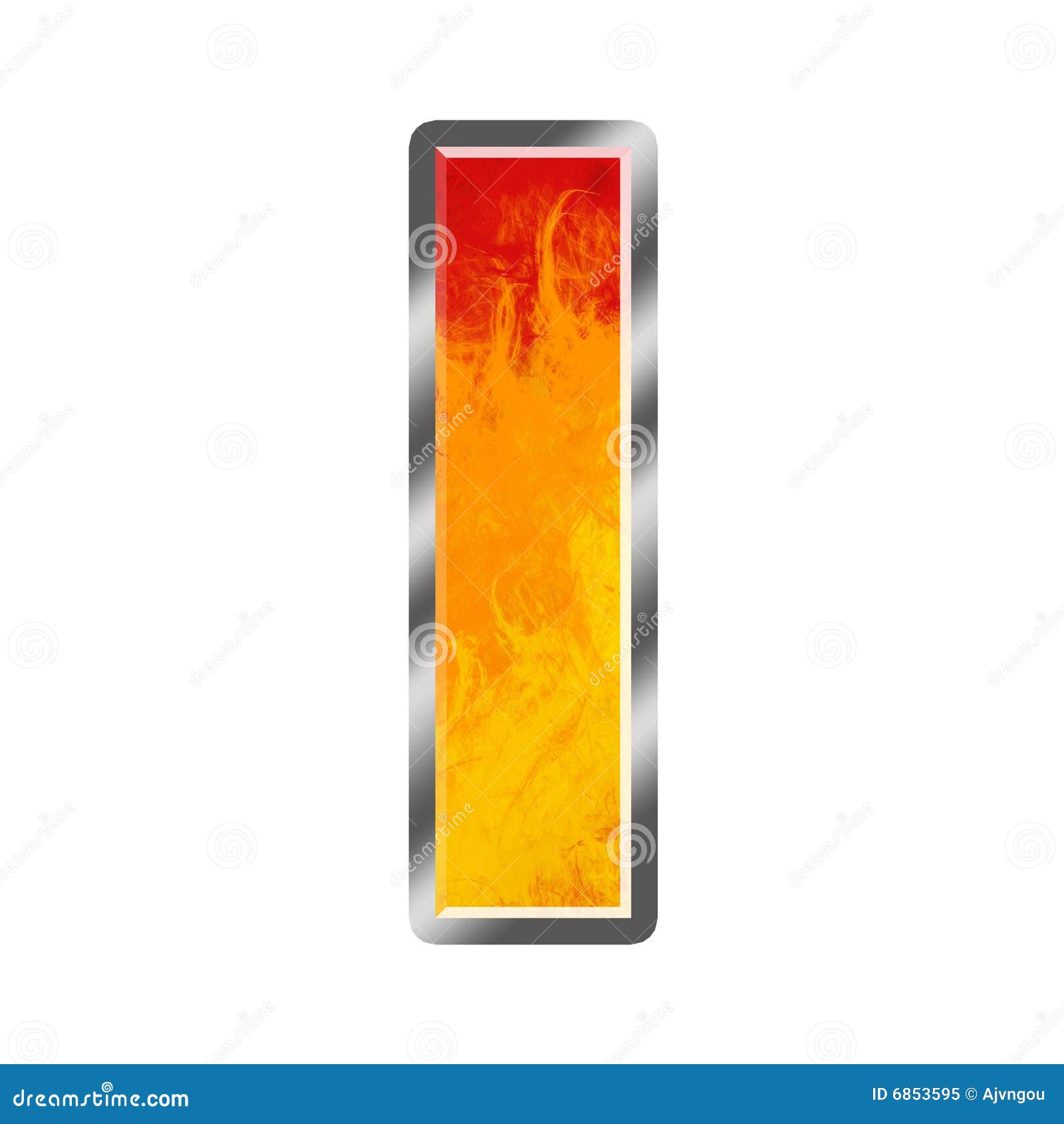 Flames Alphabet Letter I stock illustration. Illustration of flame ...