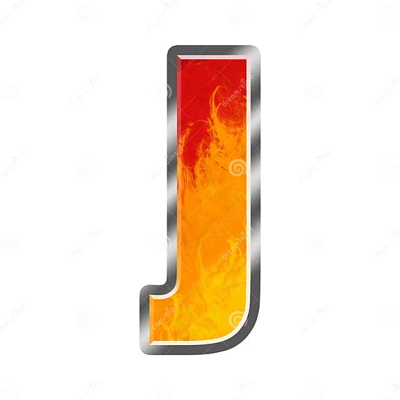Flames Alphabet Letter J stock illustration. Illustration of romantic ...