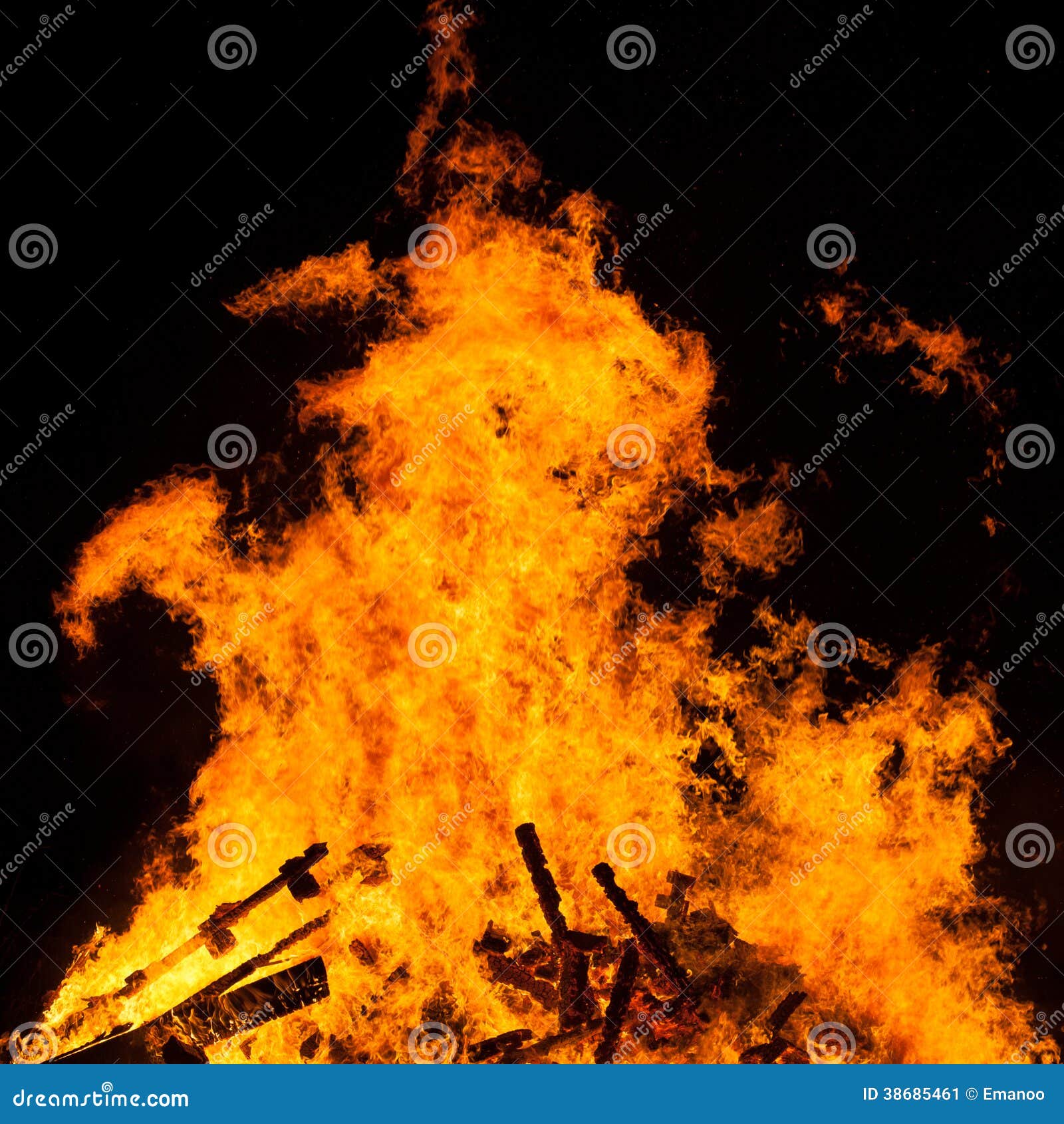 Flames of big fire stock image. Image of heat, burst - 38685461