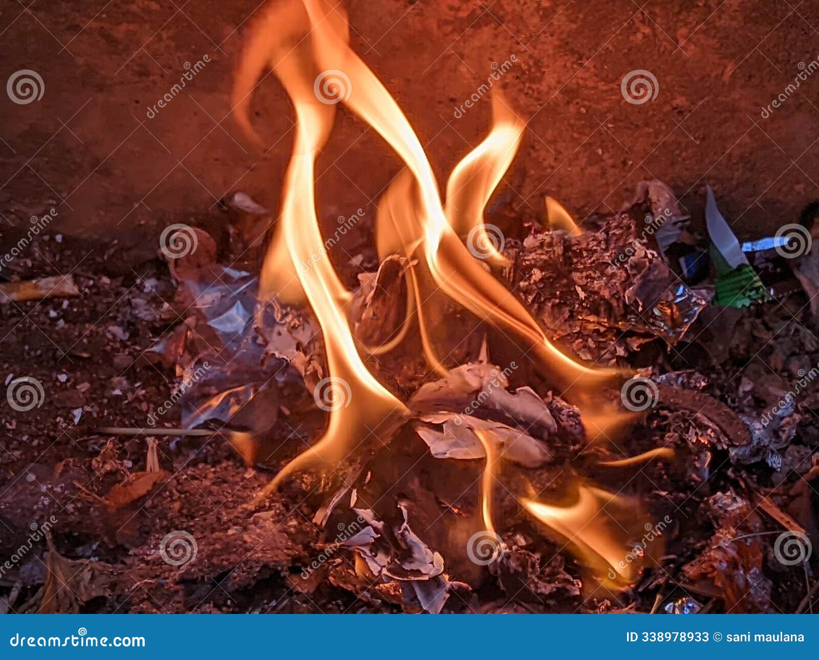 The Flames Burned and Burned Everything Stock Image - Image of person ...