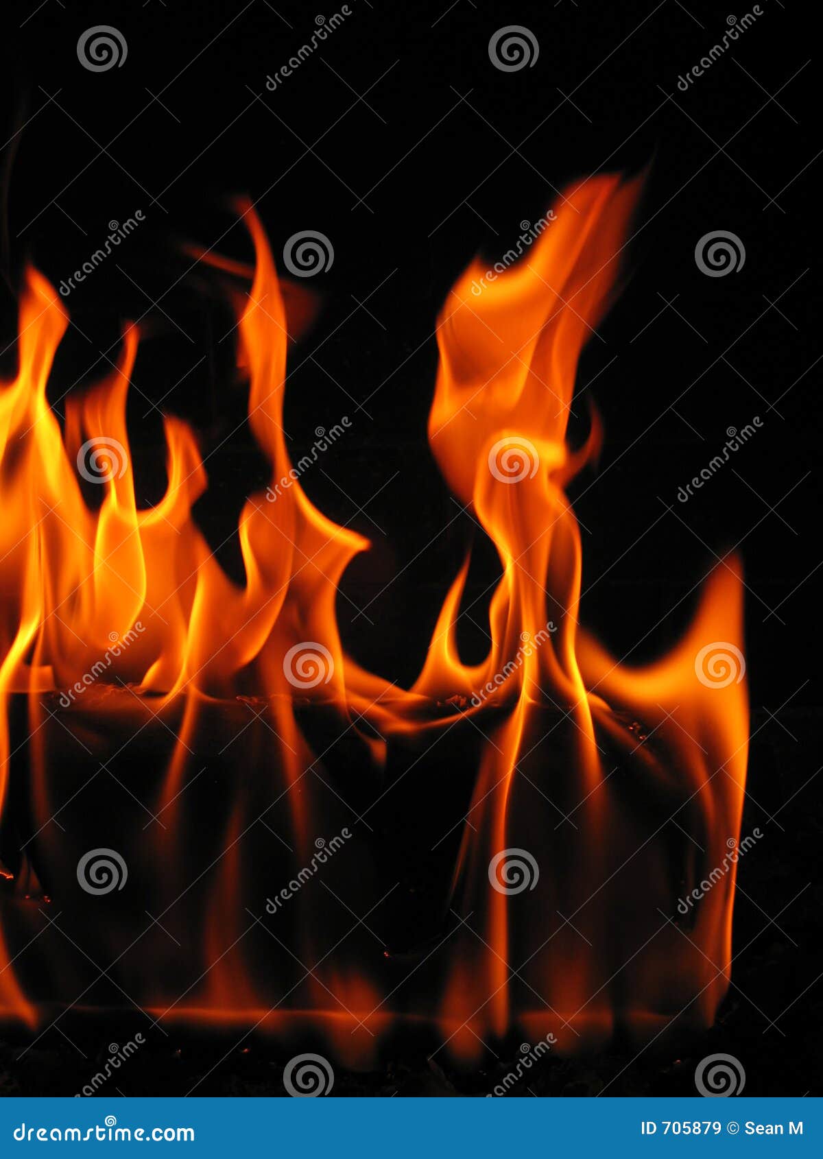 Flames Coming from a Log on Fire Stock Image - Image of heating ...