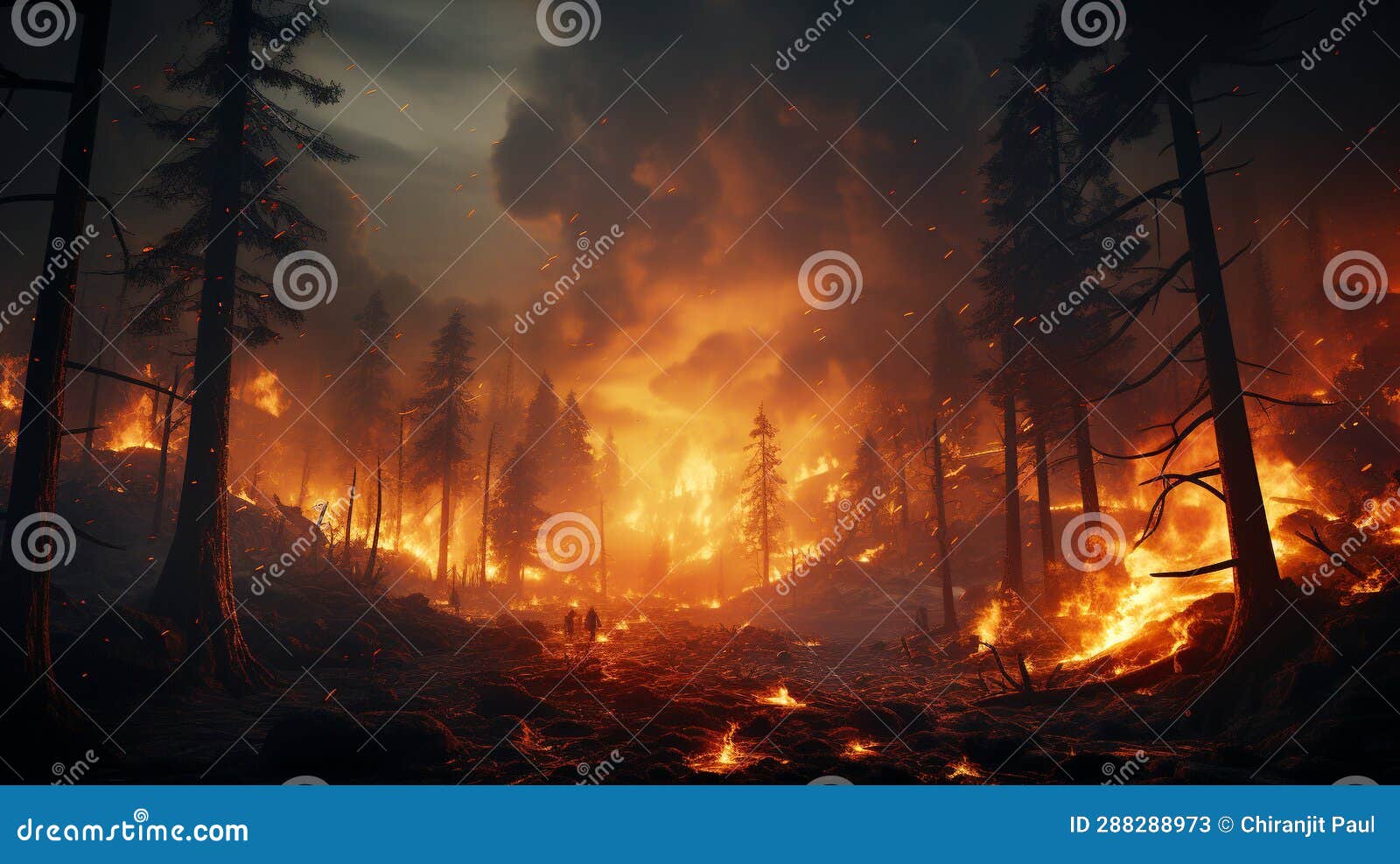 Nature Inferno Melting Coal Fuels Glowing Bonfire On Black Background ...