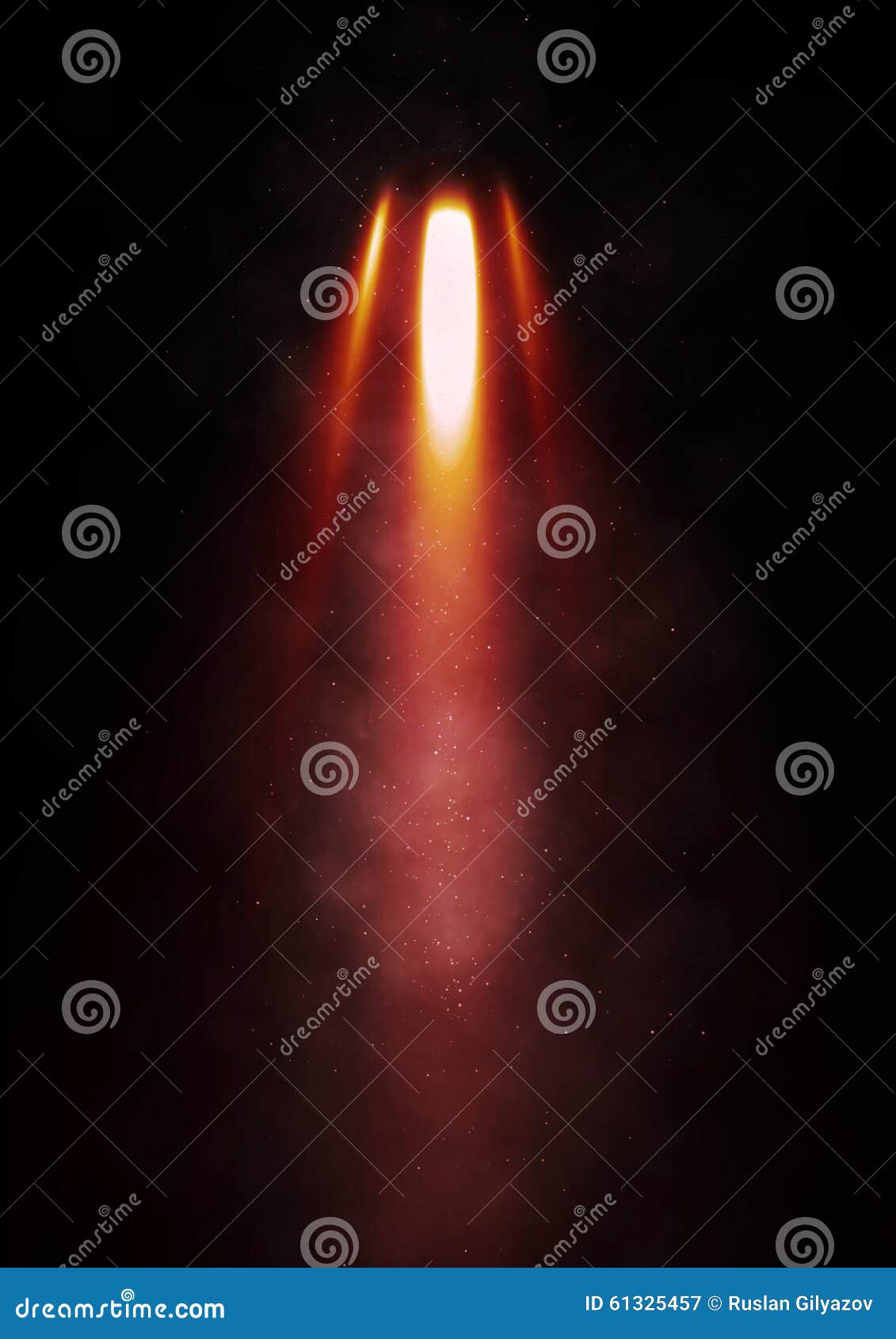 Flames erupt from a rocket stock image. Image of light - 61325457