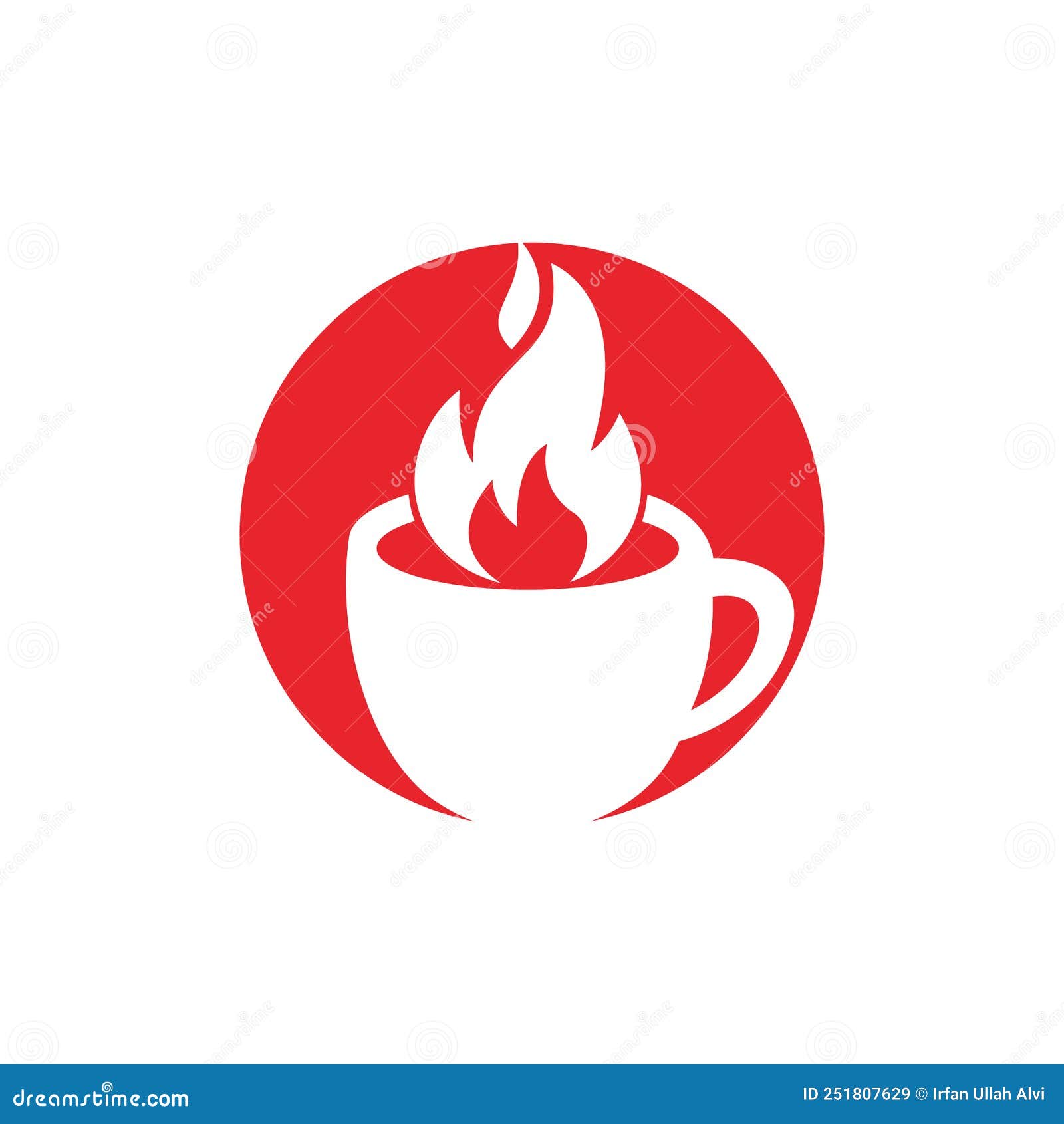 Hot Coffee Vector Logo Design Template. Stock Vector - Illustration of ...