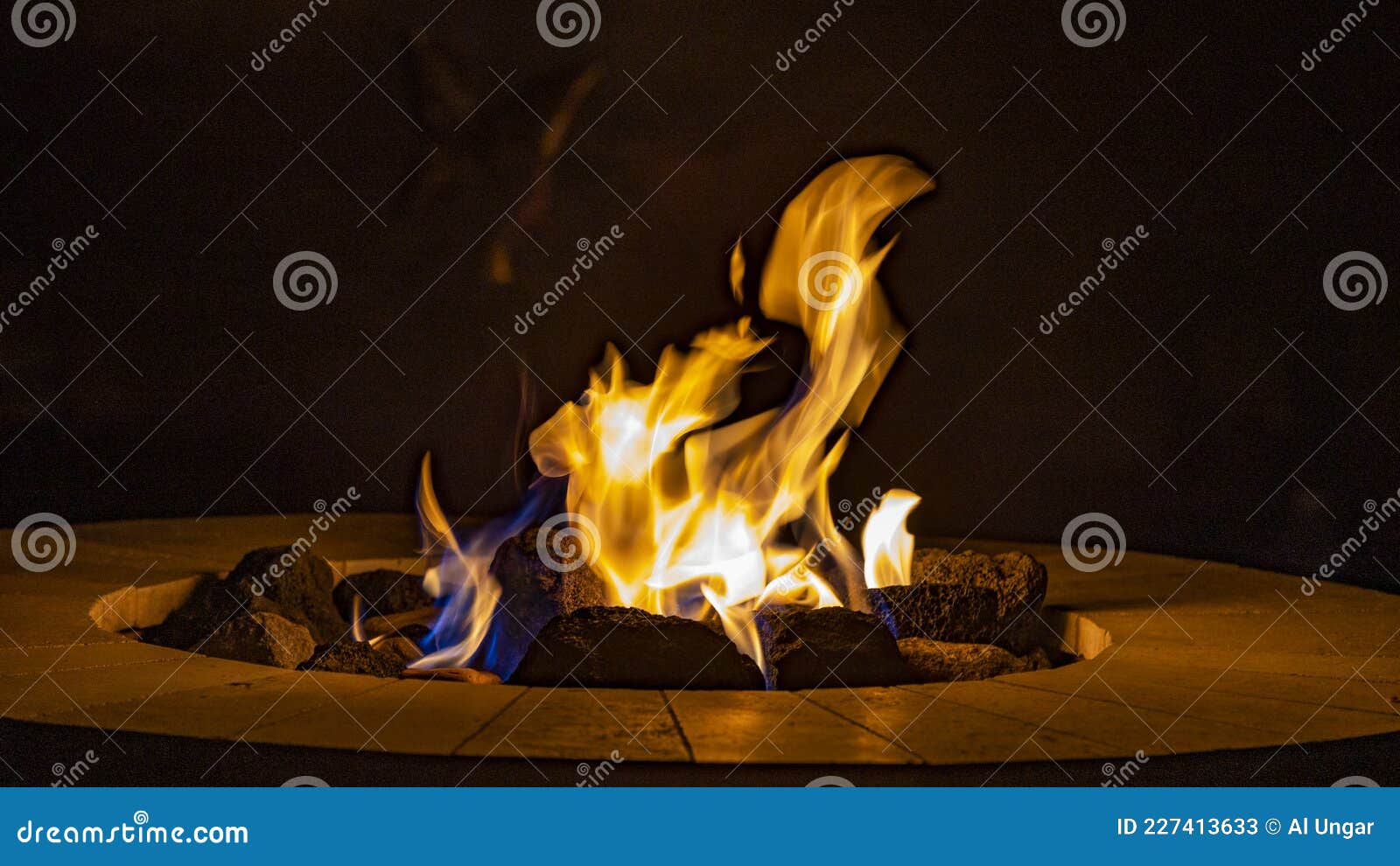 Flames from a Fire Pit stock image. Image of firepit - 227413633