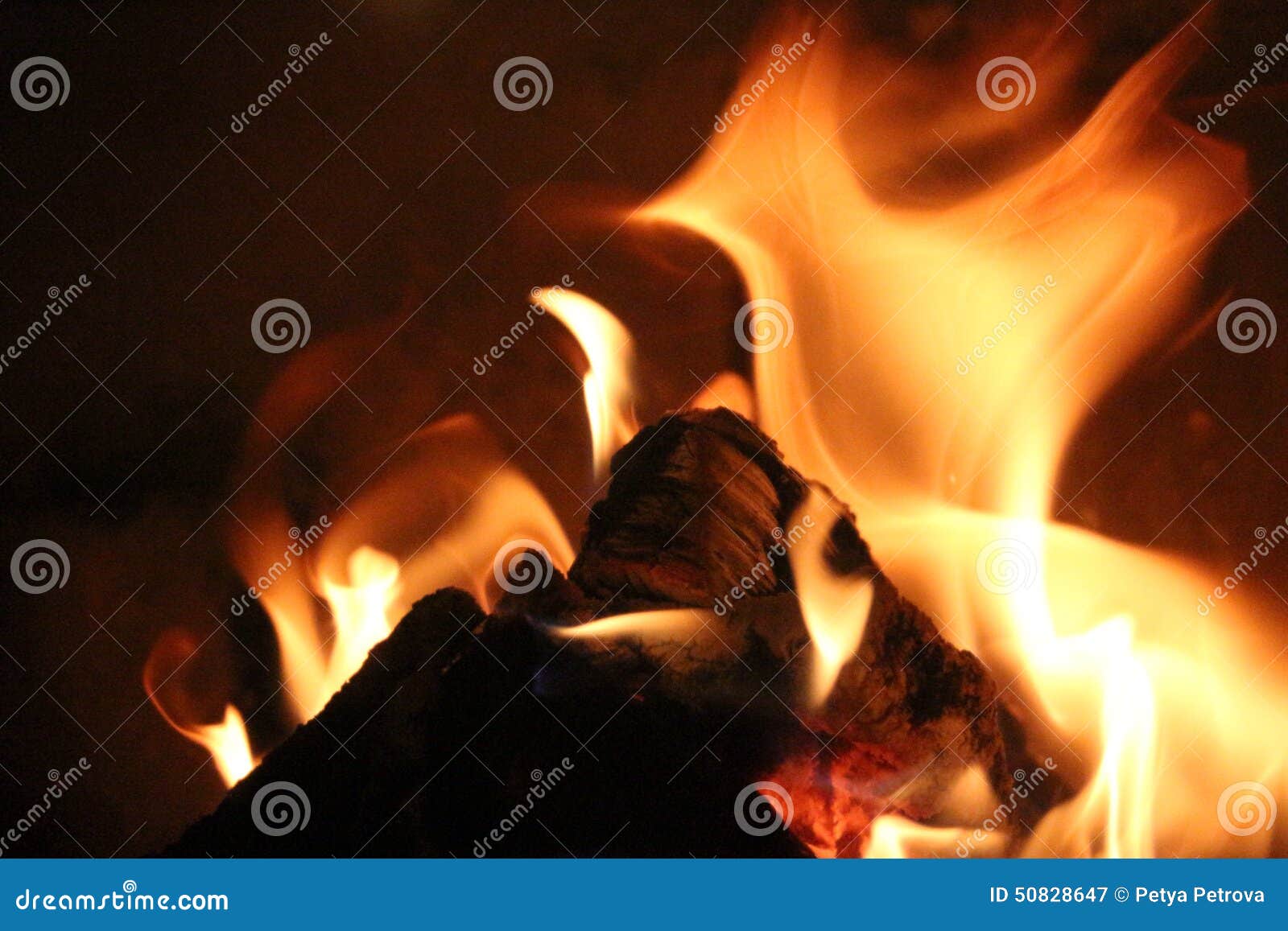Flames in fireplace stock image. Image of fire, fireplace - 50828647
