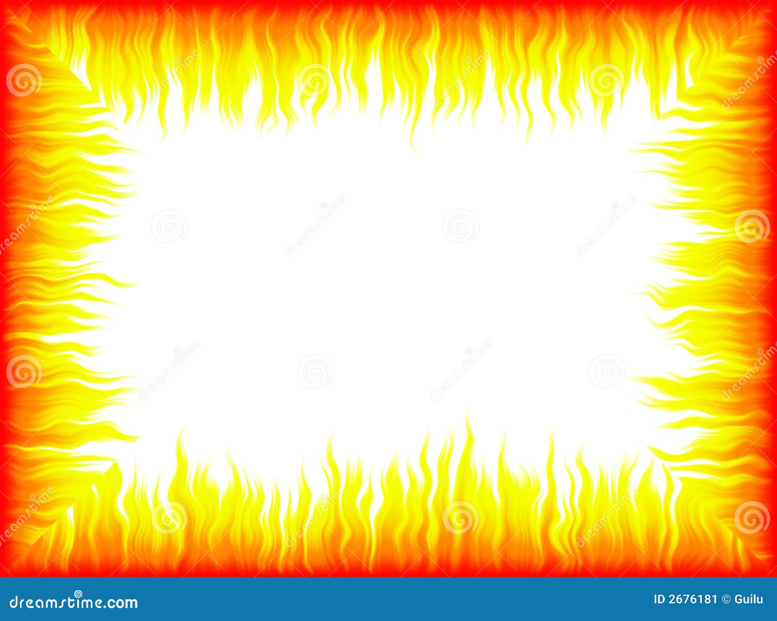 Fire Border White Background