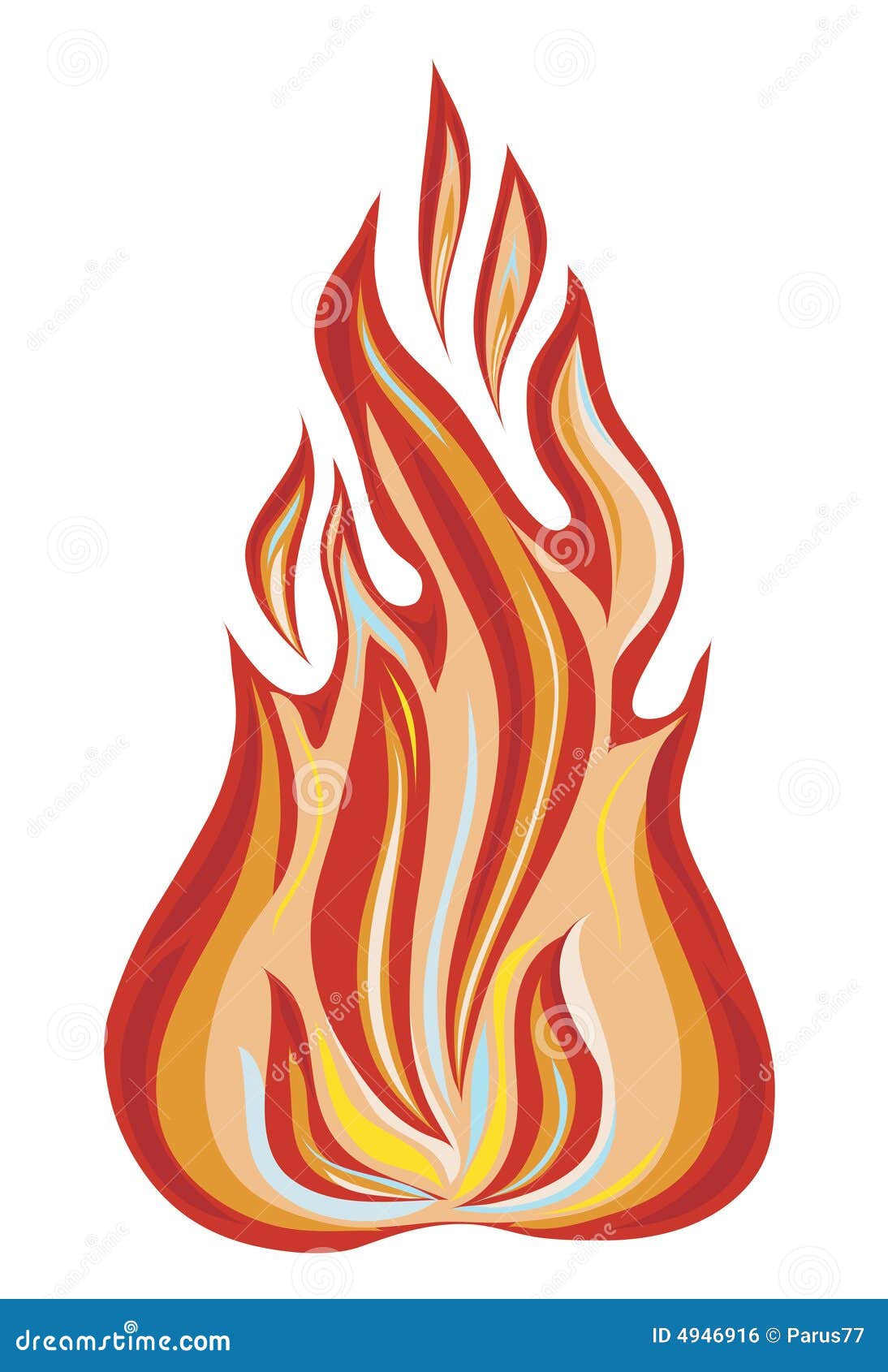 FLAMES ILLUSTRATION stock vector. Illustration of yellow - 4946916