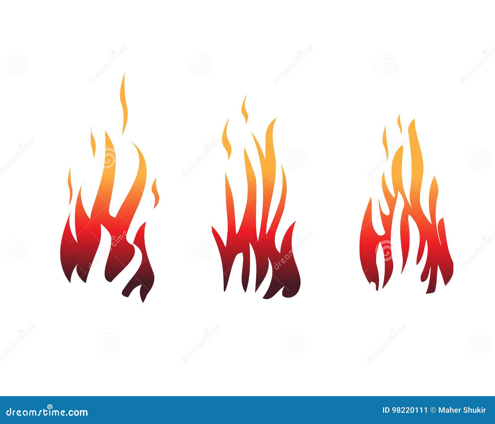 Flames illustrations stock vector. Illustration of glowing - 98220111