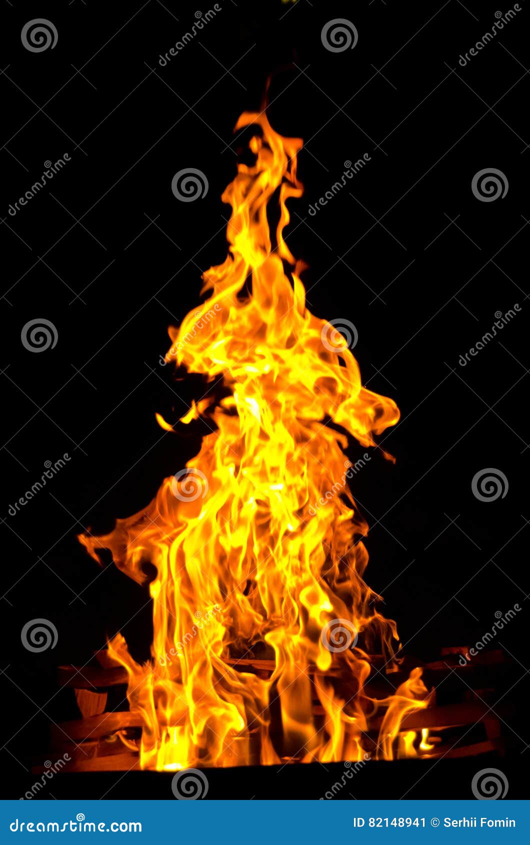 Flames Lit the Fire, Warming His Warmth in Cold Weather. Rules of Safe ...