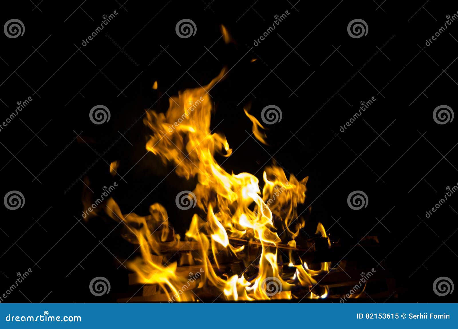 Flames Lit the Fire, Warming His Warmth in Cold Weather. Rules of Safe ...