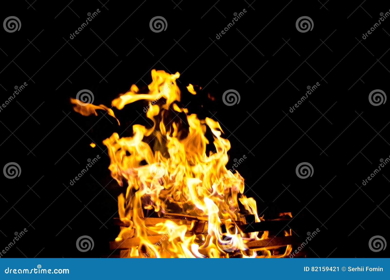 Flames Lit the Fire, Warming His Warmth in Cold Weather. Rules of Safe ...