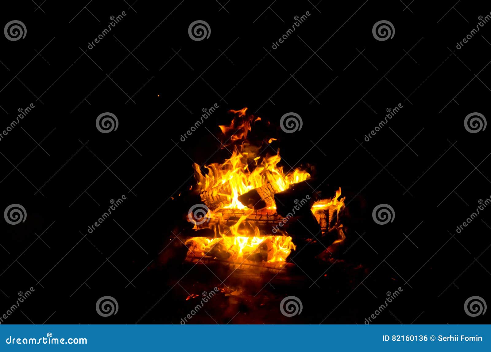 Flames Lit the Fire, Warming His Warmth in Cold Weather. Rules of Safe ...