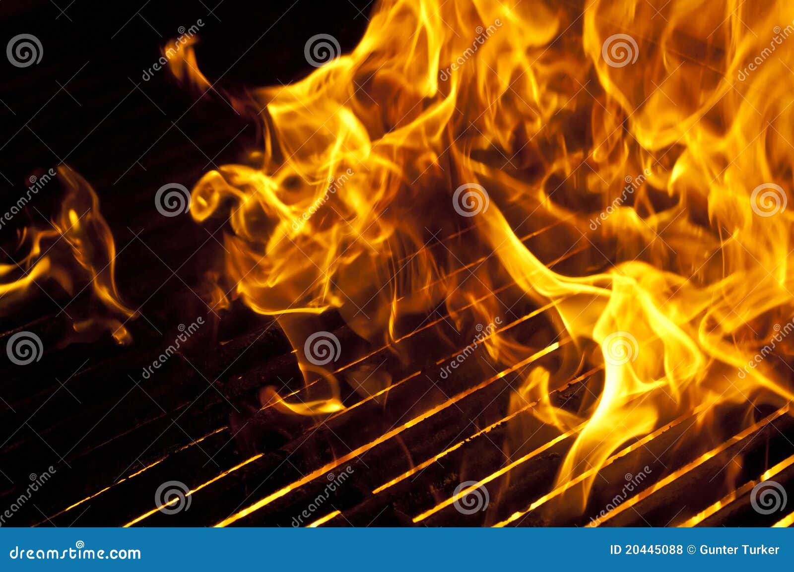 Flames over Grill stock photo. Image of flame, yellow - 20445088