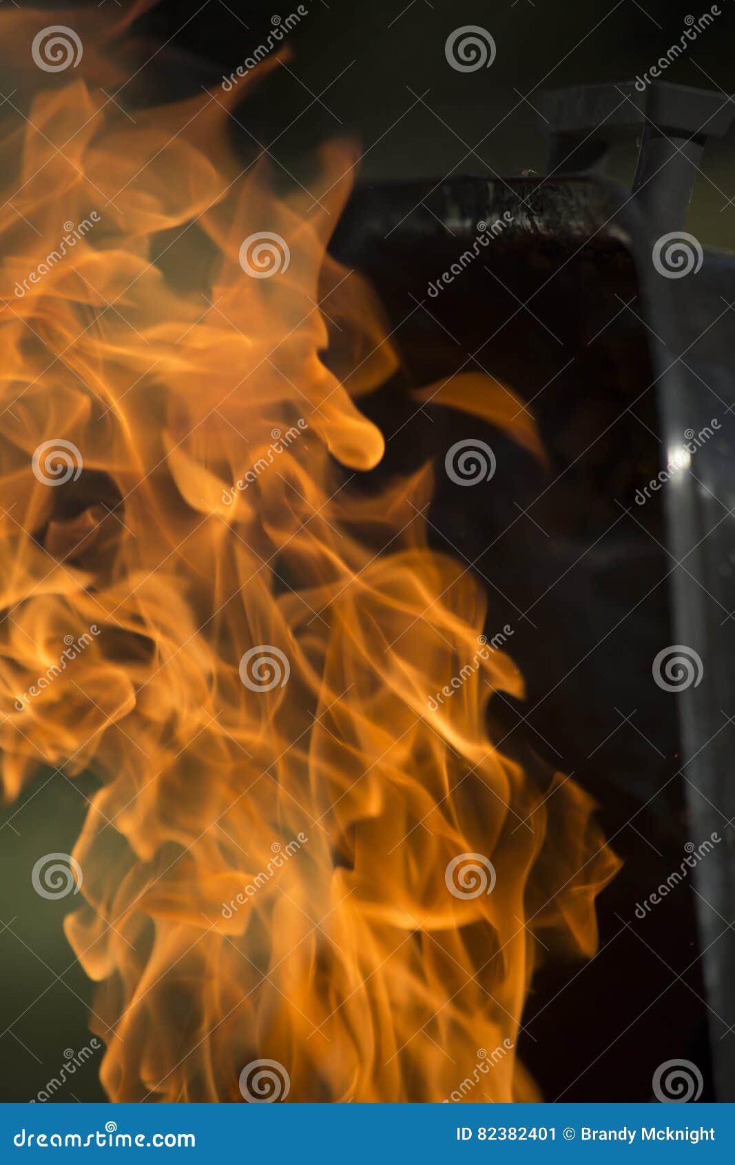 Flames Shooting from Grill stock image. Image of fuel - 82382401