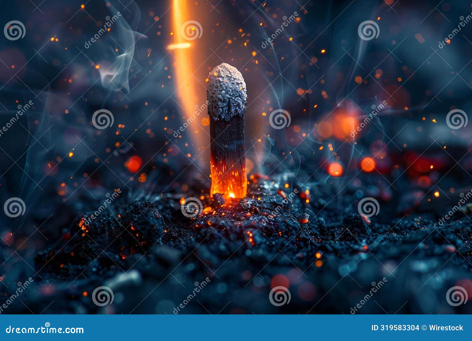 Flames and Smoke Intertwine As Ash Burns in the Fire, AI-generated.v ...