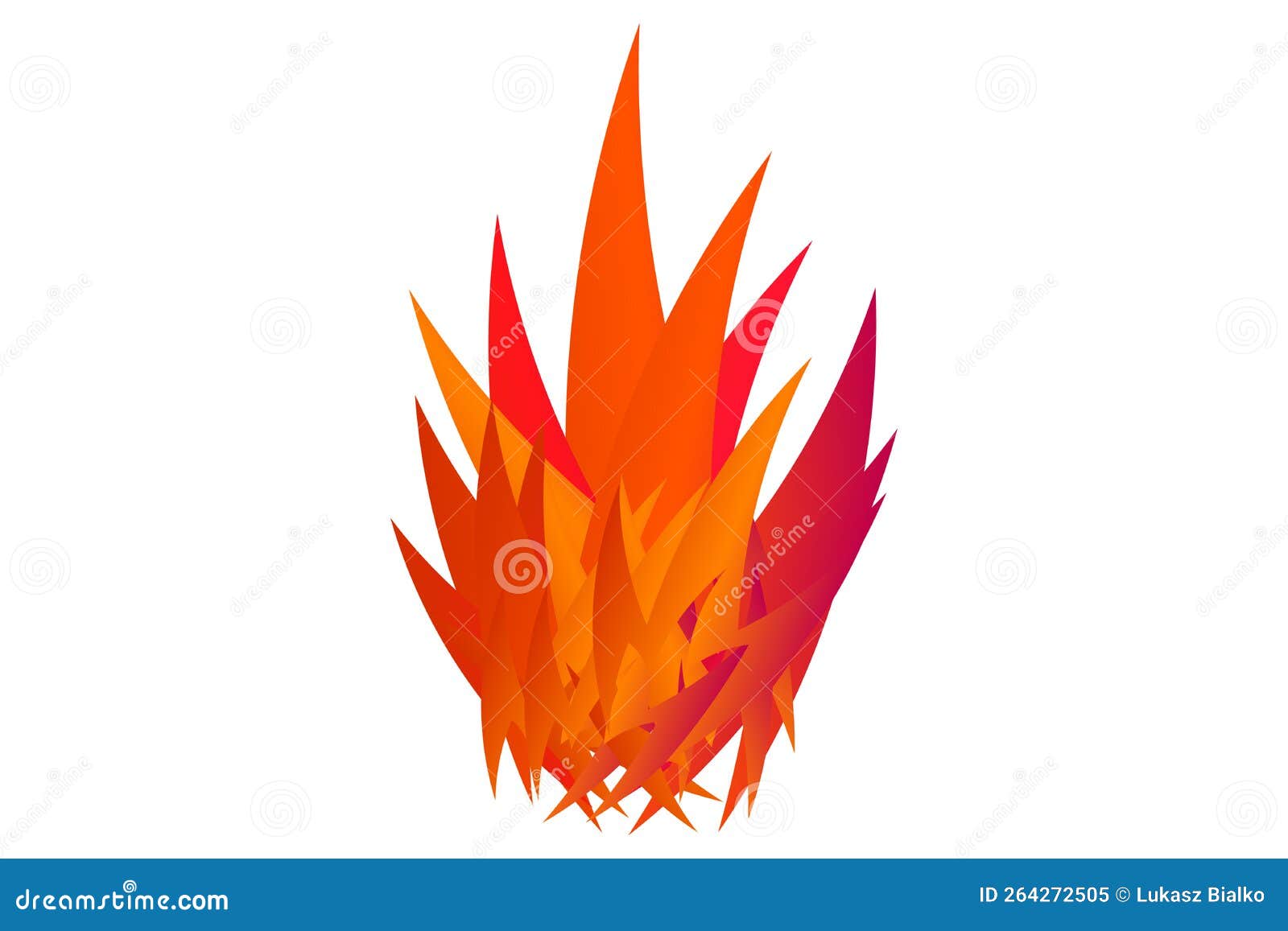 Flames of Spikes Abstraction Vector Image Stock Vector - Illustration ...
