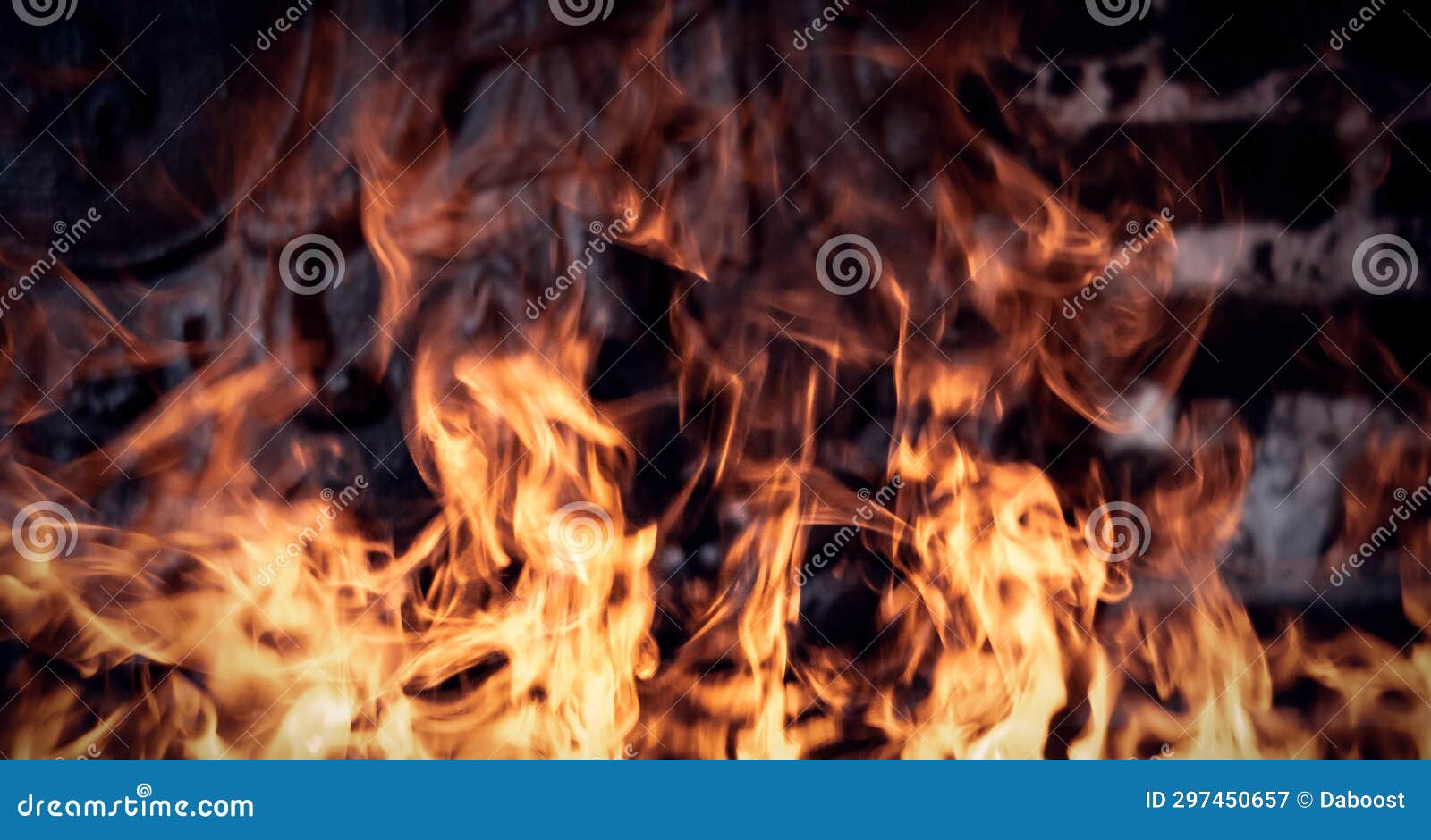 Flames Texture Background on a Black Background Stock Image - Image of ...