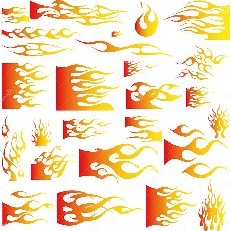 Flames-Vector stock vector. Illustration of vector, canvas - 4177500