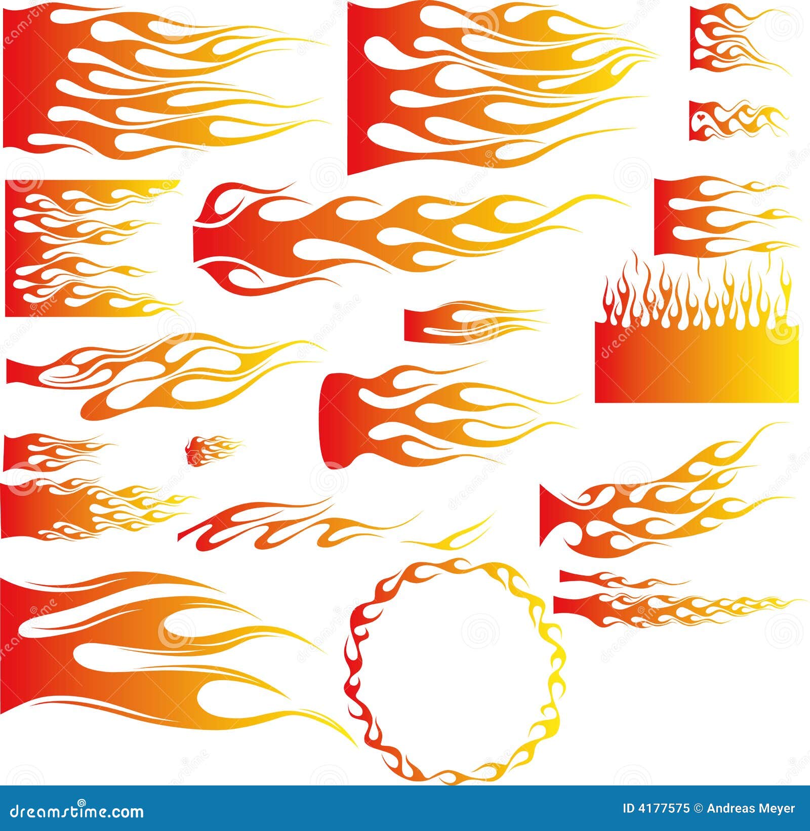 Flames-Vector stock vector. Illustration of danger, painted - 4177575