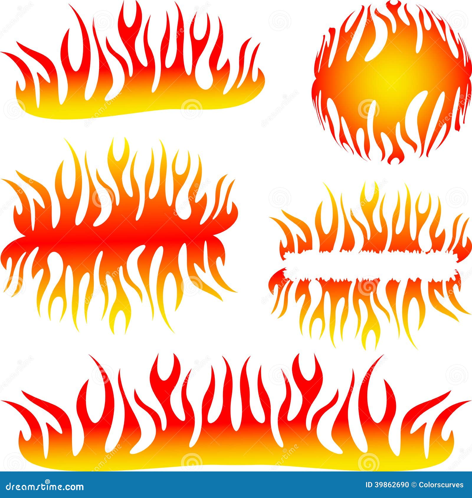 Flames stock vector. Illustration of burnt, artistic - 39862690
