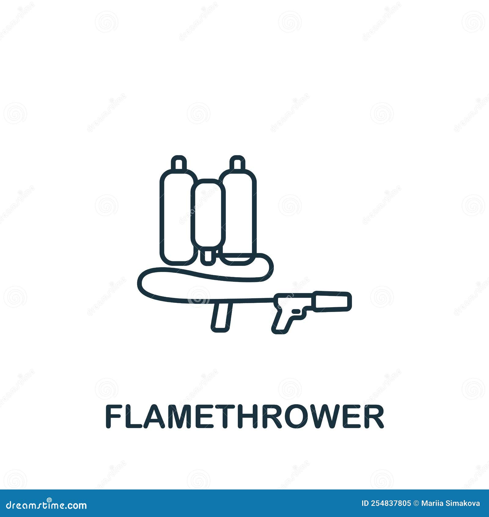 Flamethrower Icon. Line Simple Line Weapon Icon For Templates, Web ...