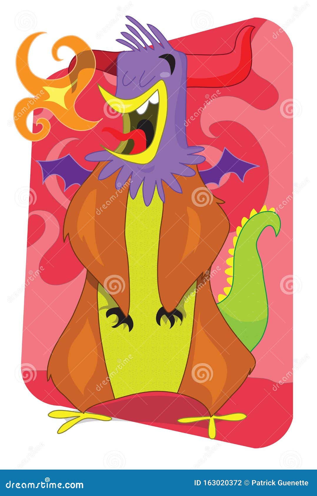 A Flaming Monster Bowling Ball Is Looking For Trouble Vector ...