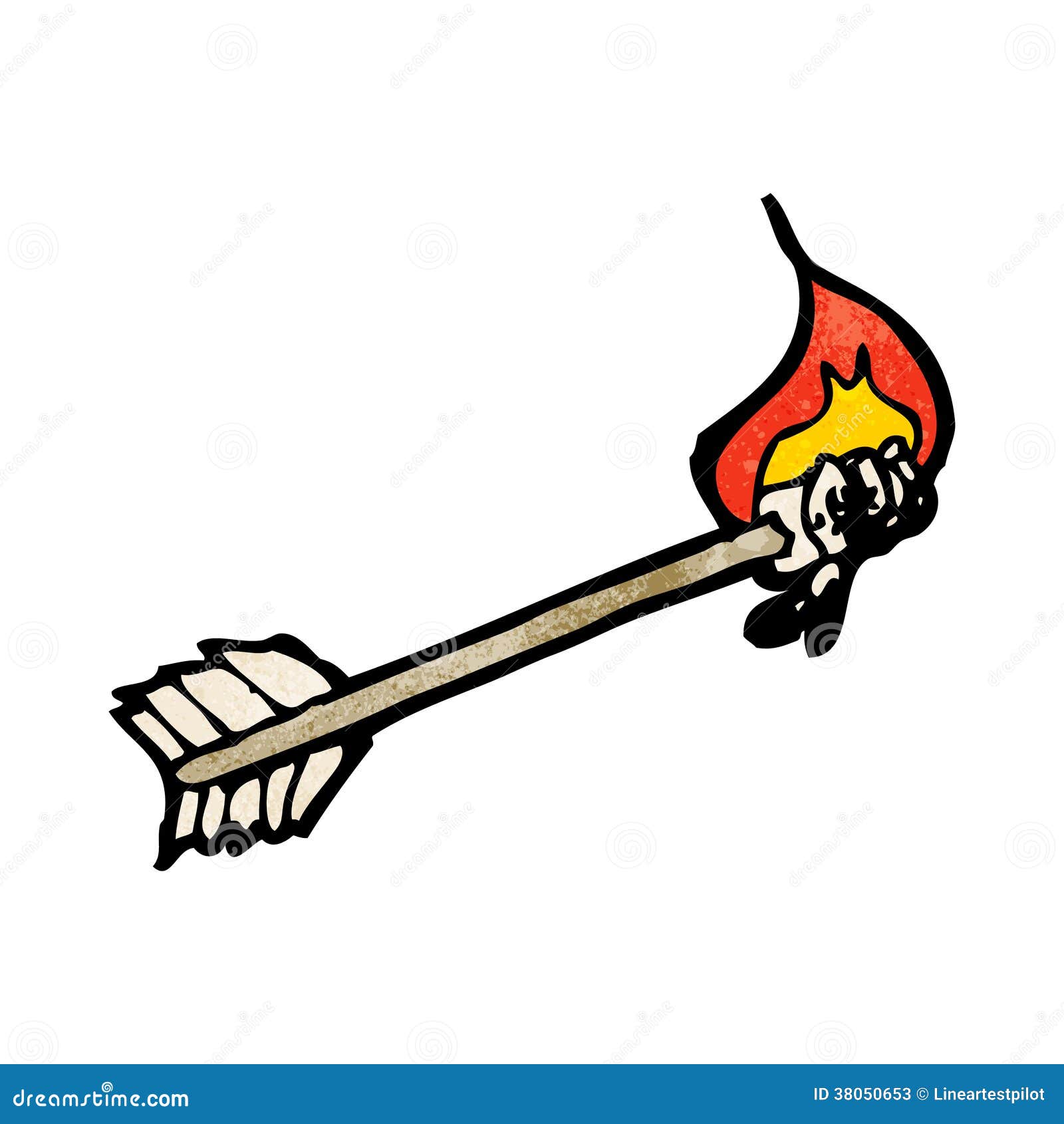 Flaming arrow cartoon stock vector. Illustration of quirky - 38050653