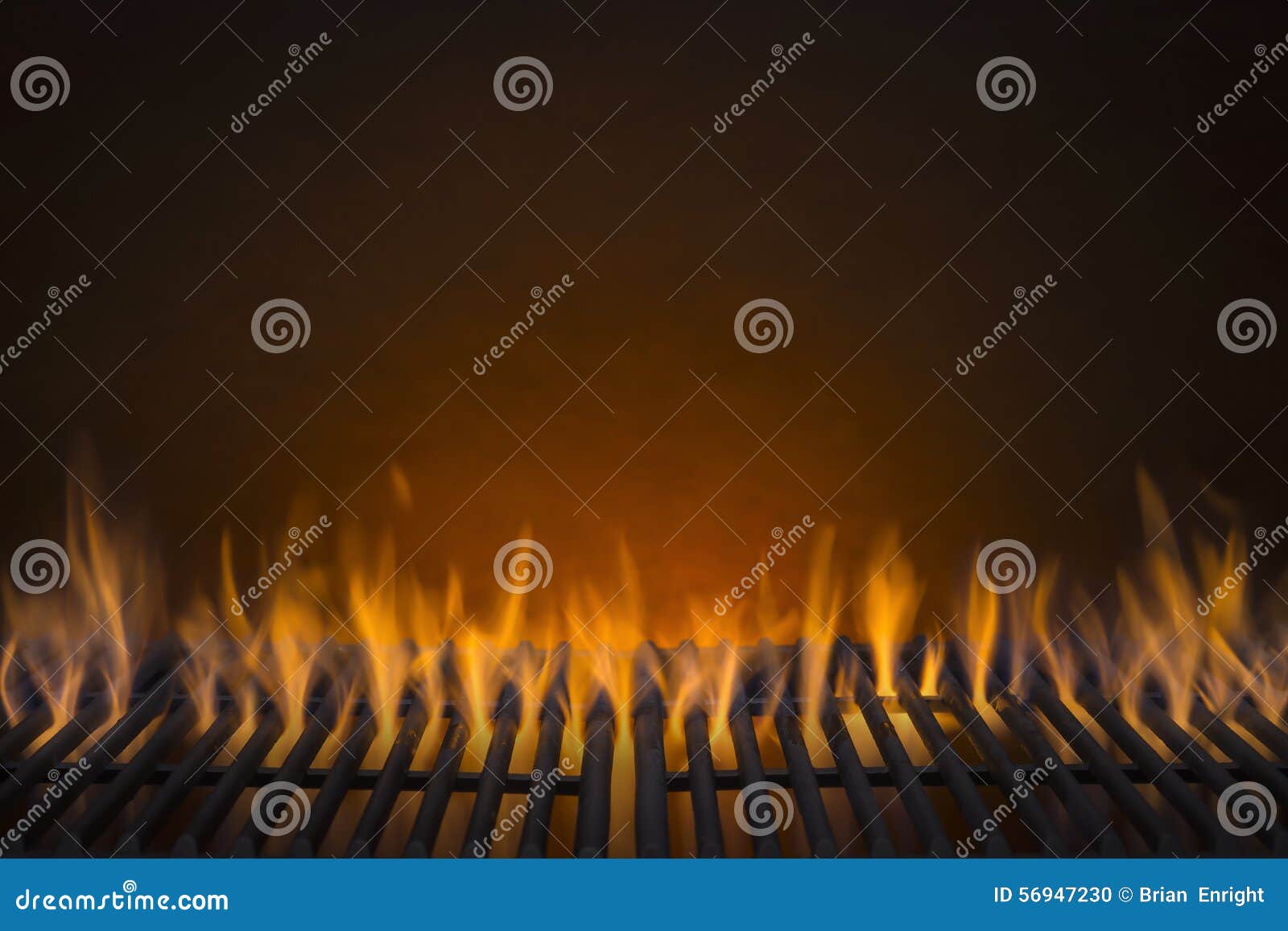 Flaming Barbecue Grill Background Stock Photo - Image of grilling, heat ...
