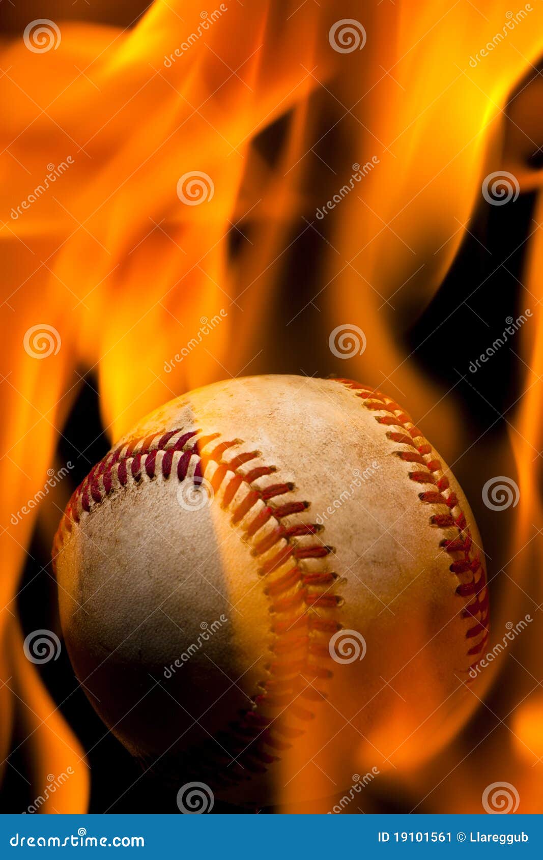Flaming baseball stock image. Image of fireball, flaming - 19101561