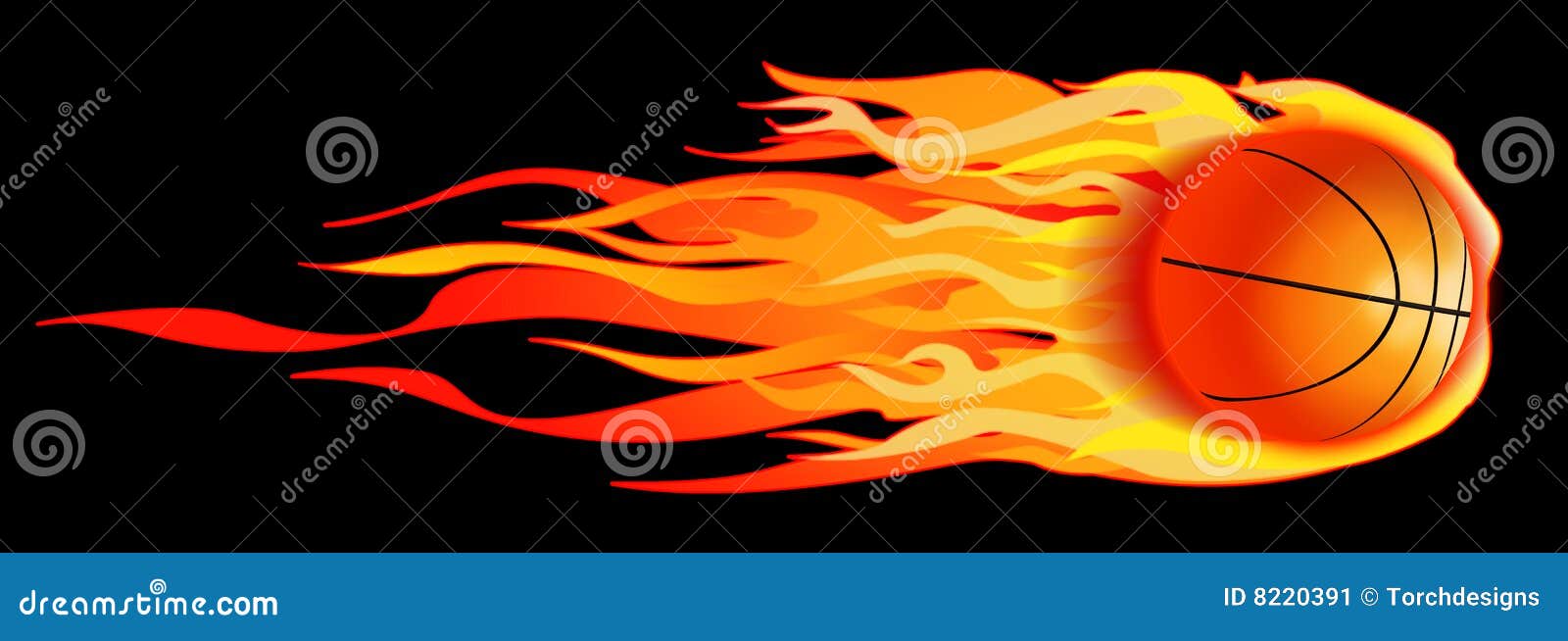 Flaming Basketball stock illustration. Illustration of sport - 8220391