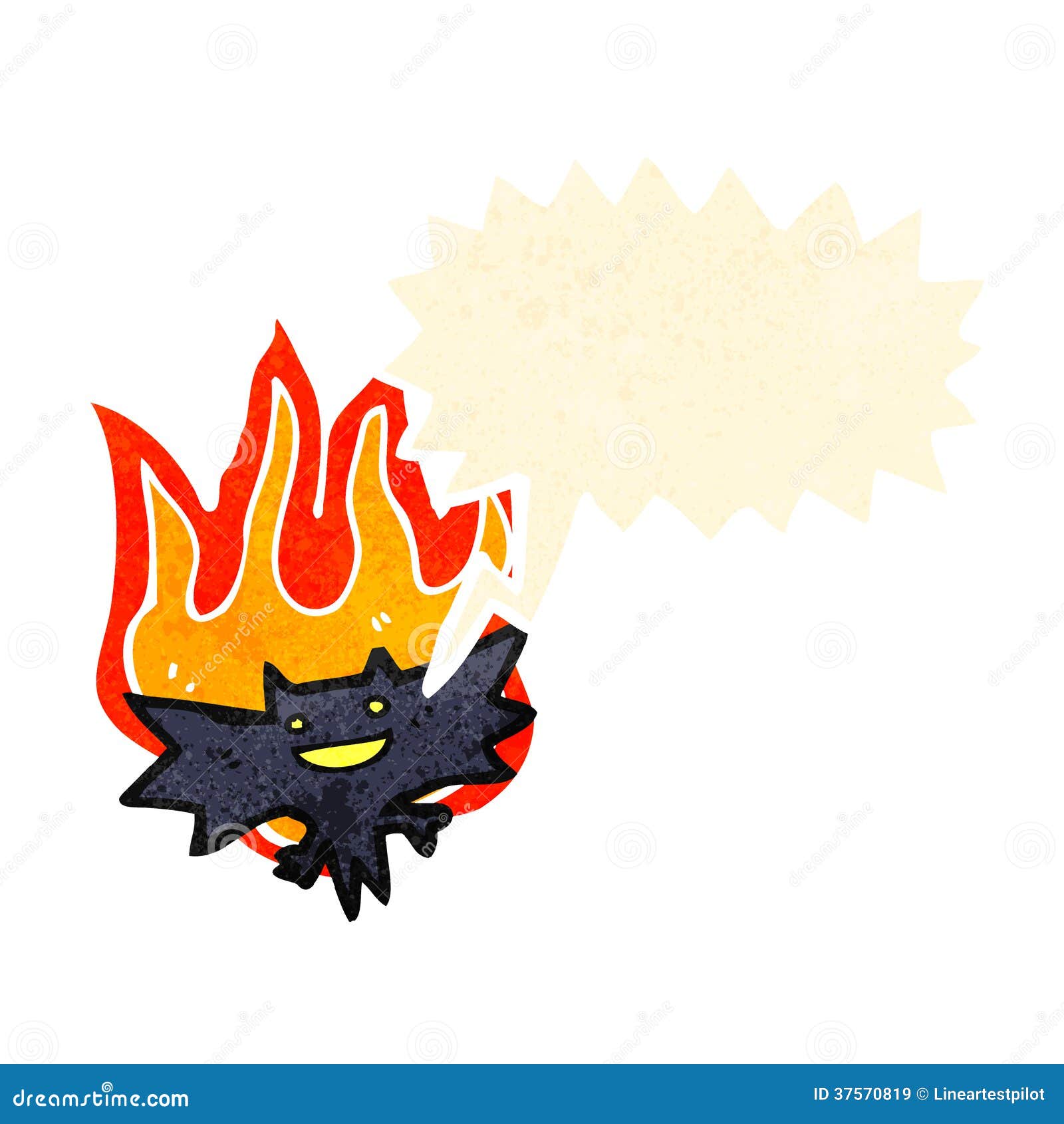 Flaming Bat Cartoon Character Stock Vector - Illustration of drawn ...