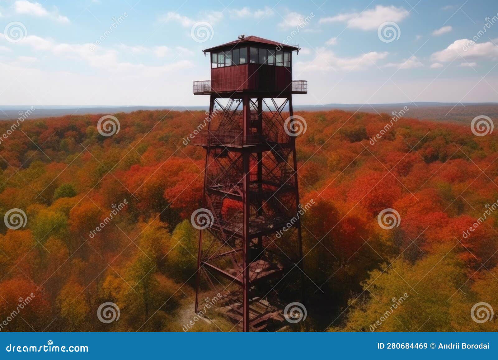 Flaming Beacon. Generative AI Stock Illustration - Illustration of ...