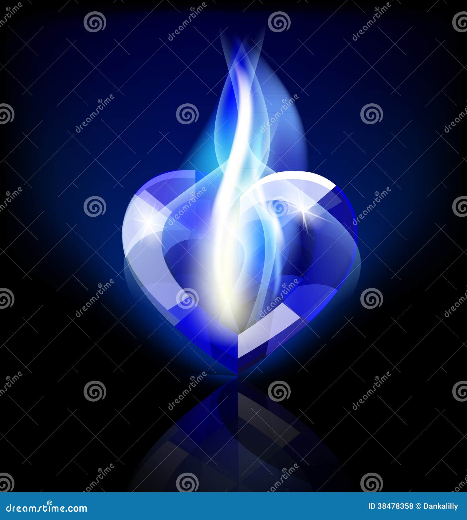 Flaming Blue Heart Crystal Stock Illustrations – 7 Flaming Blue Heart ...