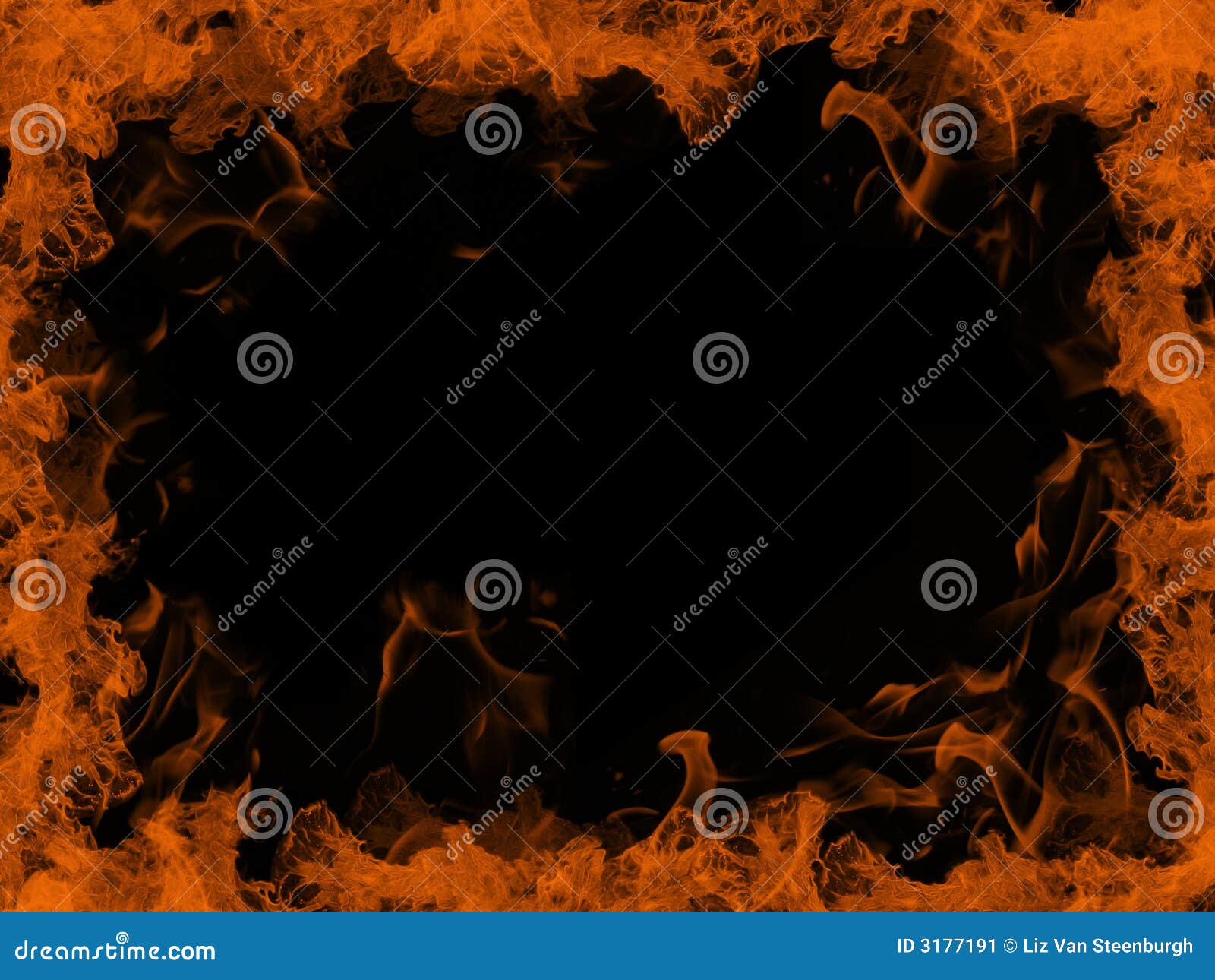 Flaming Border stock illustration. Illustration of flames - 3177191